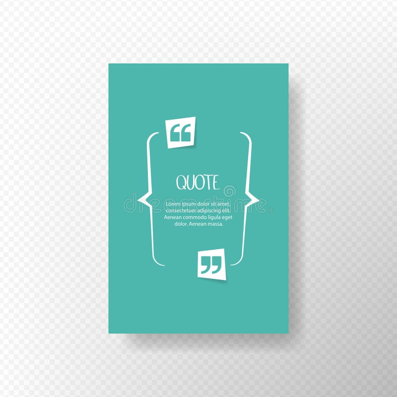 Quote Text Bubble. Commas, Note, Message and Comment. Design Element ...