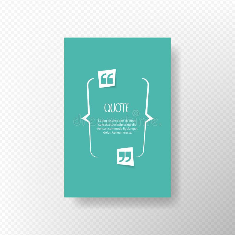 Quote Text Bubble. Commas, Note, Message and Comment. Design Element ...