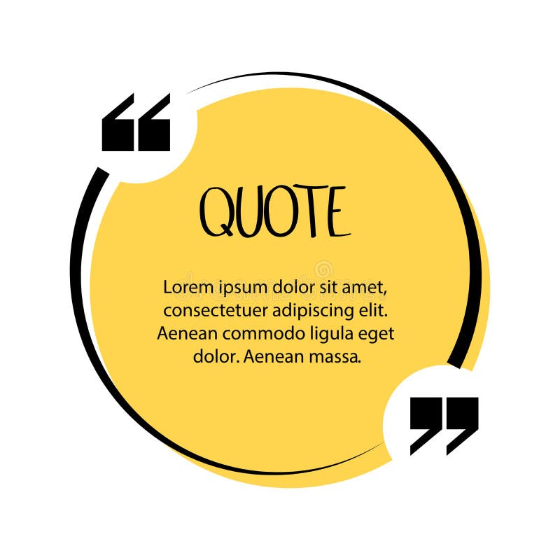 Quote Text Bubble. Commas, Note, Message and Comment Vector ...