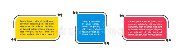 Quote Text Bubble or Note, Box or Template. Stock Vector - Illustration ...