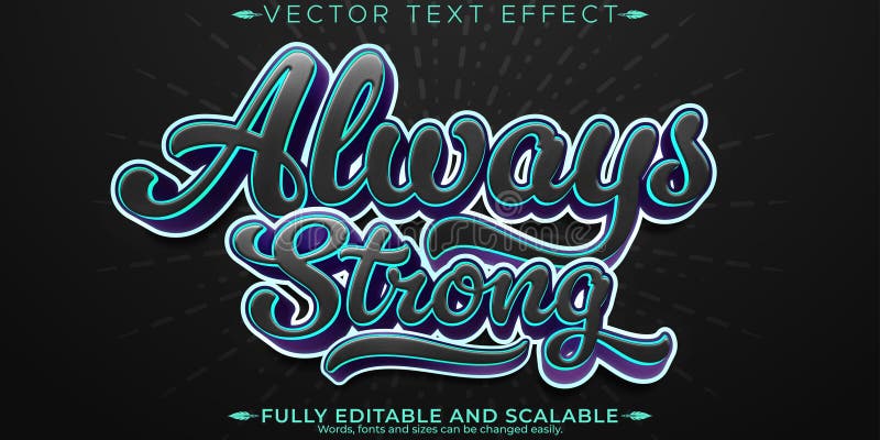 Quote Text Effect, Editable Modern and Script Text Style Stock Vector ...