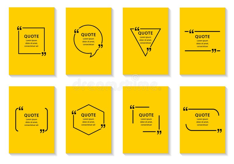 Quote Text Frame Banners.Vector Design of Abstract Template on ...