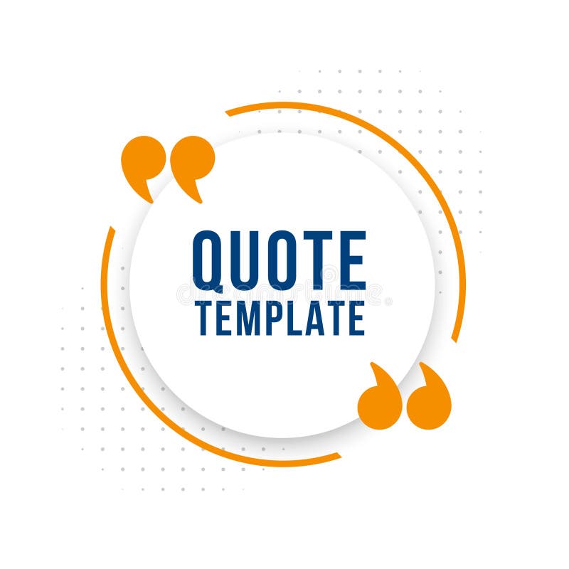 Quote Text Frame Template in Chat Bubble Design Stock Vector ...