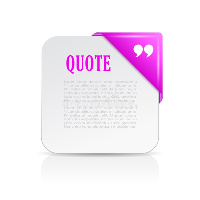 Quote text note paper stock vector. Illustration of comment - 83931440