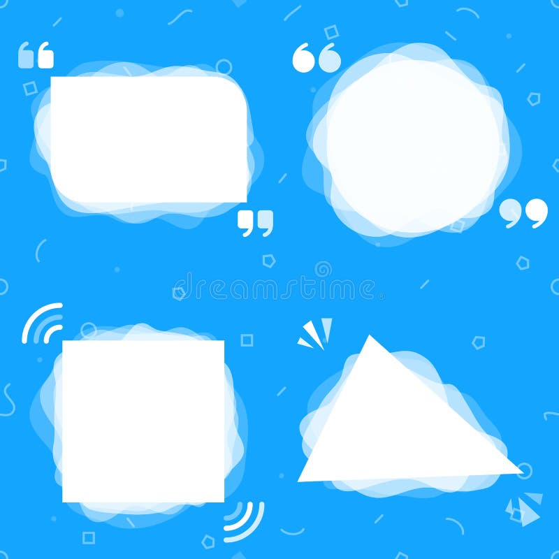 Quote Text Various Shape Box Collection Set Stock Vector - Illustration ...