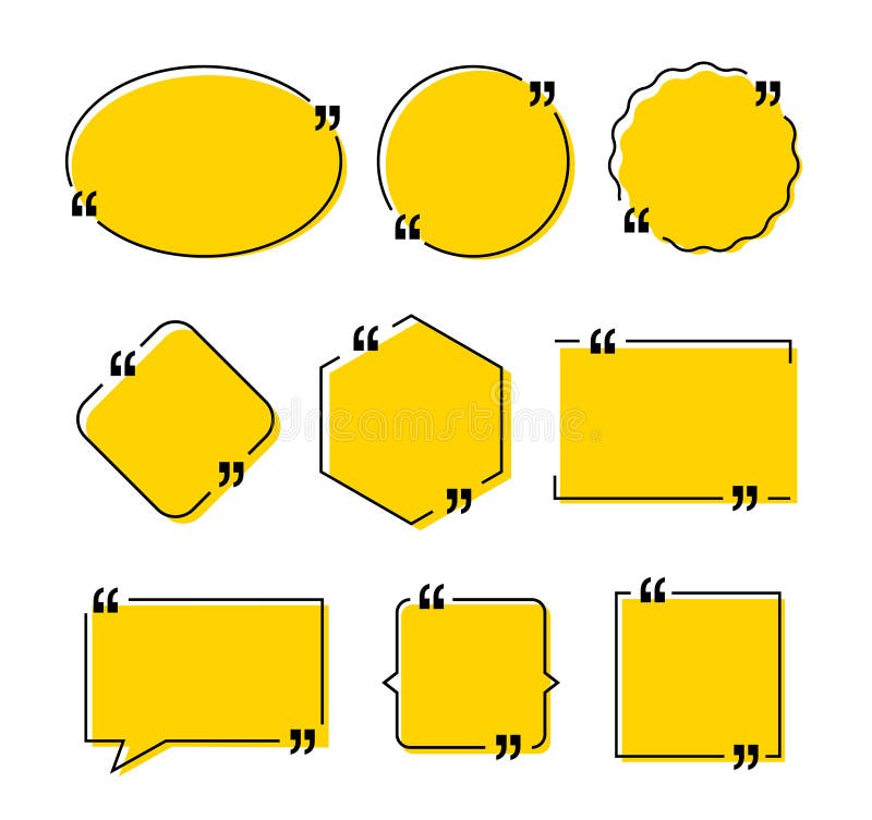 Quote Vector Bubbles Text Dialog Message Comment Memo Box. Quote Bubble ...