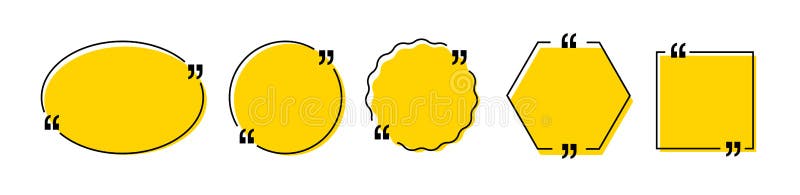 Quote Vector Bubbles Text Dialog Message Comment Memo Box. Quote Bubble ...