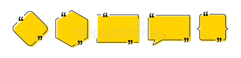 Quote Vector Bubbles Text Dialog Message Comment Memo Box. Quote Bubble ...