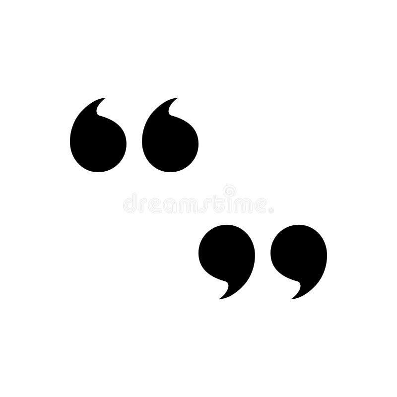 Quote Vector Icon in Trendy Template. Black Color Stock Vector ...