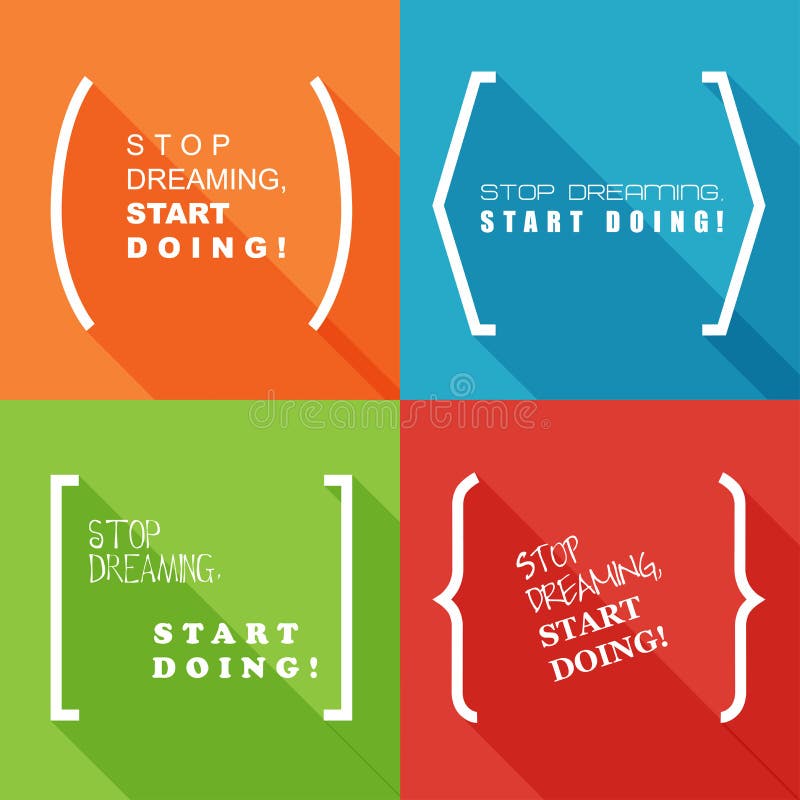 Quotes and brackets. stock illustration. Illustration of message - 65868874