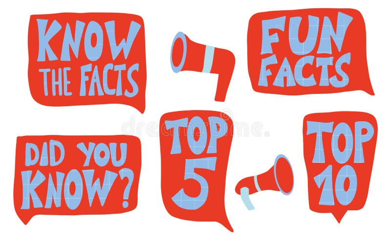 Quotes about Facts Set. Vector Stylized Text. Stock Vector ...