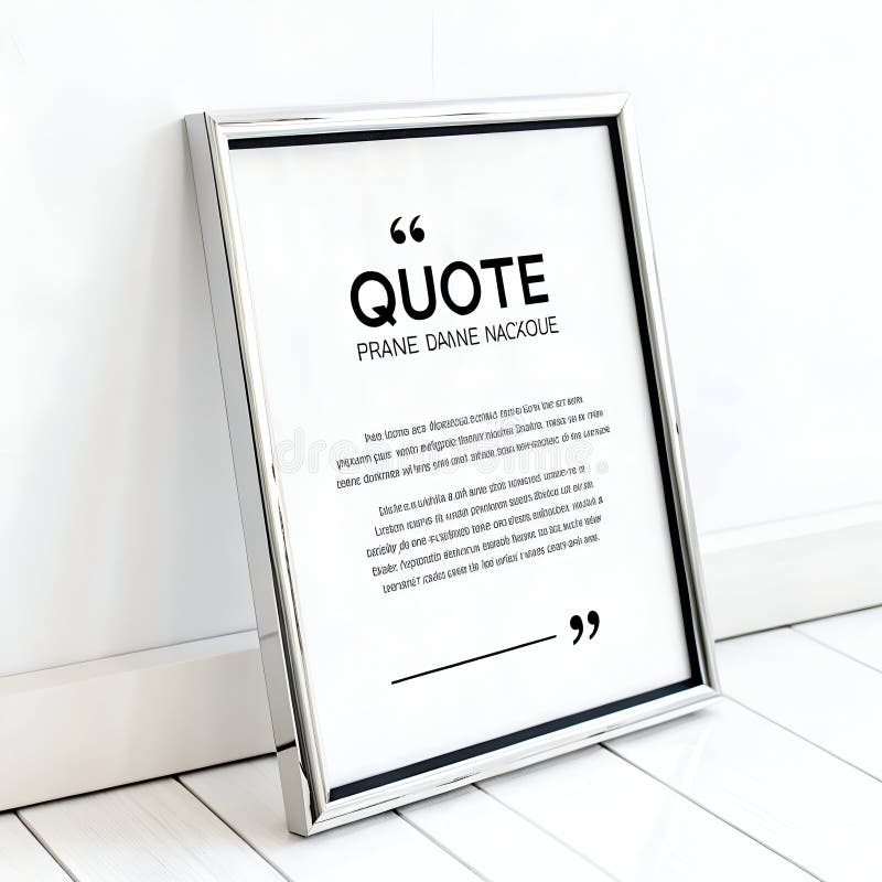 Quotes Frame Mockup stock illustration. Illustration of inspirational ...