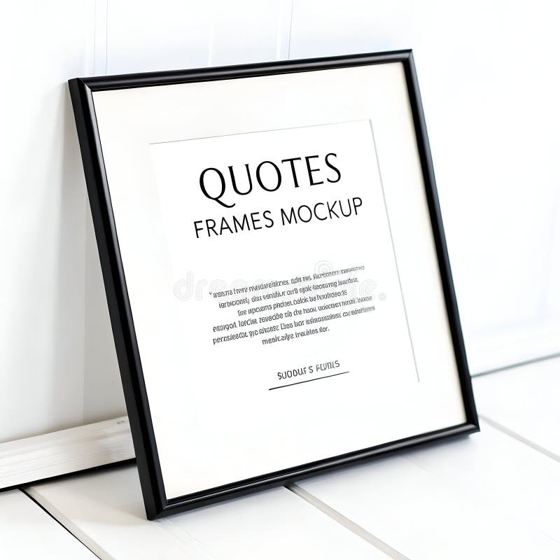 Quotes Frame Mockup stock illustration. Illustration of typography ...
