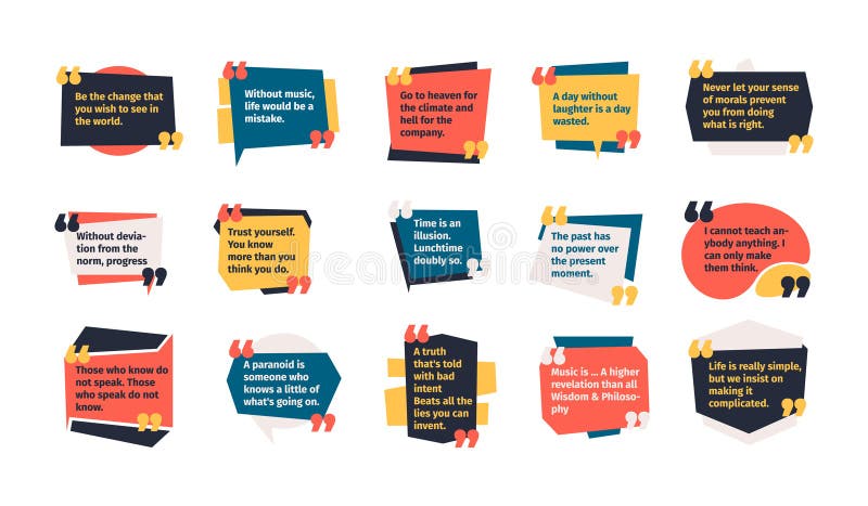 Quotes in Frames. Speech Balloon Textbox with Commas for Quoting or ...