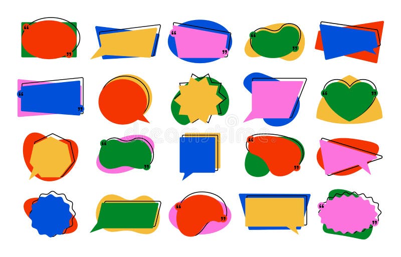 Quotes Frames. Speech Bubble Ant Text Message Frame with Quotation ...