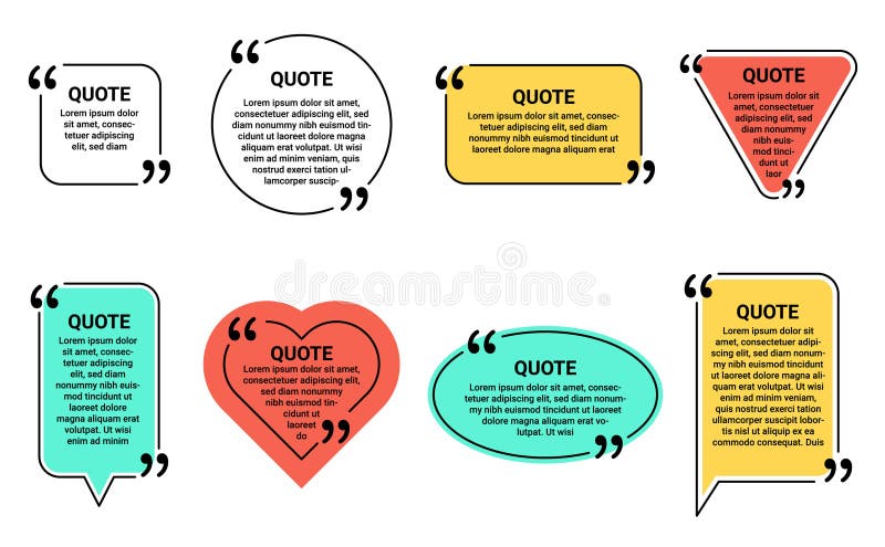 Quotes Geometric Shapes Frames and Heart Shape Frame Stock Vector ...