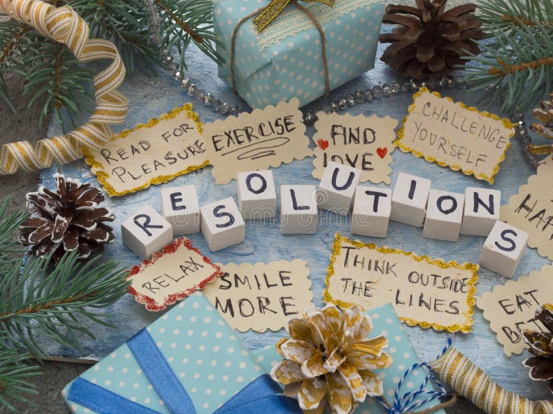 New Year`s Resolutions stock photo. Image of finding - 103079428