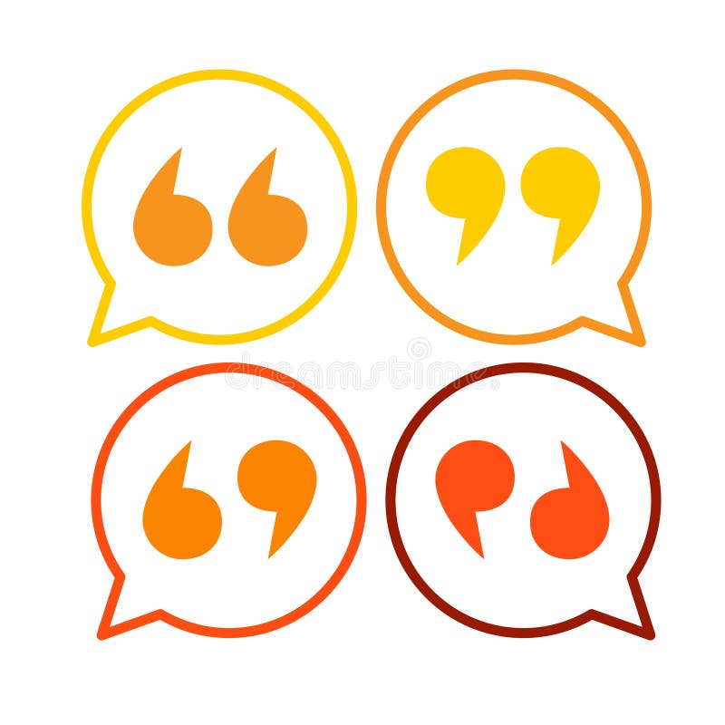 Quotes icon vector set stock vector. Illustration of dialogue - 92890675
