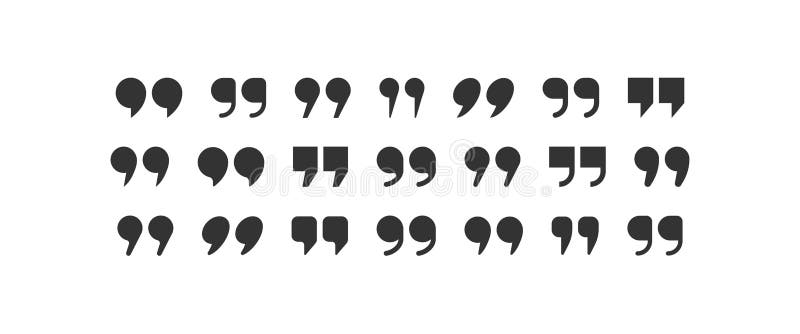 Quotes Icon Set. Quotation Illustration Symbol Stock Vector ...