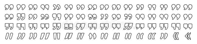 Quotes Icon Set. Quote Symbol and Mark Quote Stock Vector ...