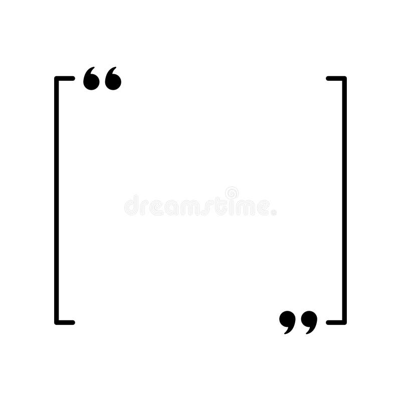 Quotes Icon Vector. Quotemarks Outline, Speech Marks, Inverted Commas ...