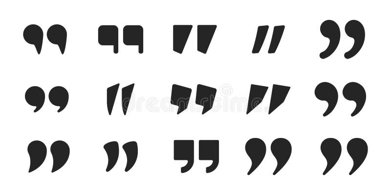Quotes Icon Vector Set. Set of Quote Mark Stock Vector - Illustration ... Quotes Icon Vector Set. Set of Quote Mark Stock Vector - Illustration ...