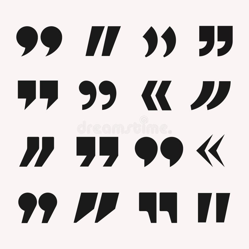 Quotes icon vector set stock vector. Illustration of dialogue - 92890675