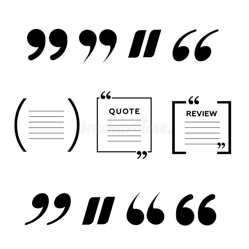 Quotes Icon Vector Set. Quote Marks Vector Symbol Stock Vector ... Quotes Icon Vector Set. Quote Marks Vector Symbol Stock Vector ...