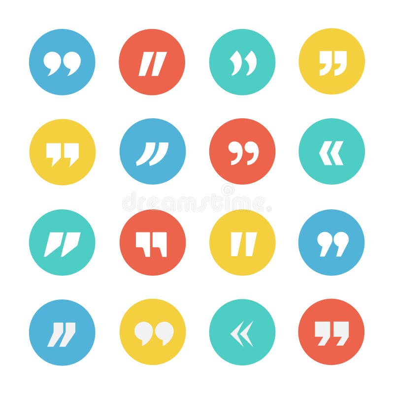 Quotes icon vector set stock vector. Illustration of dialogue - 92890675