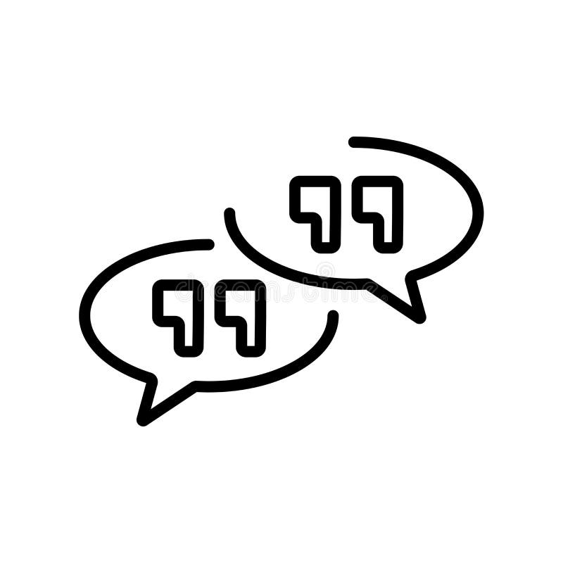 Quotes Icon Vector Sign and Symbol Isolated on White Background Stock ...