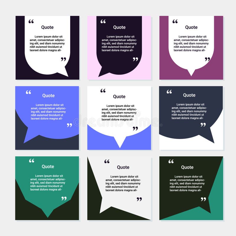 Quotes for Instagram Post Collection Stock Vector - Illustration of ...