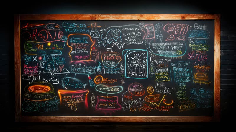 Quotes light chalkboard stock illustration. Illustration of illuminated ...