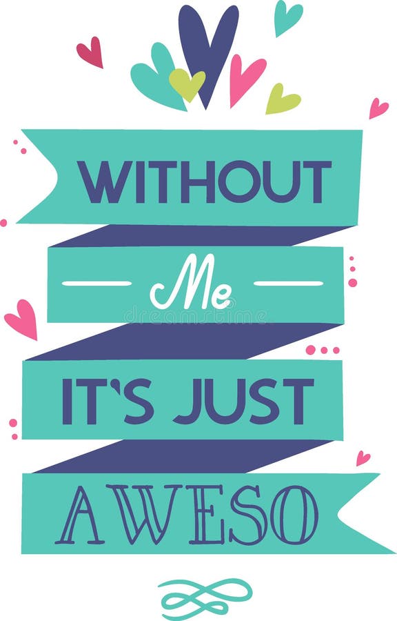 QUOTES without ME stock vector. Illustration of vector - 262089041
