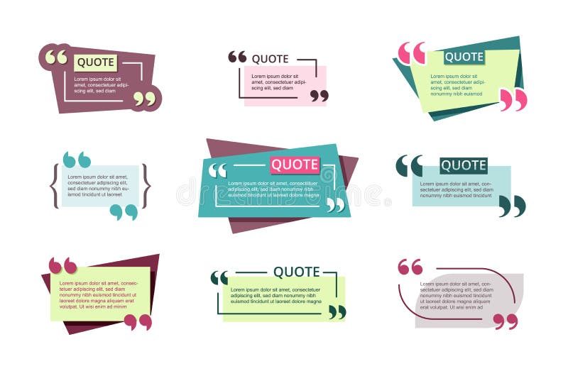 Quotes Notes Template Set. Comments within Framework Conversation Blogs ...