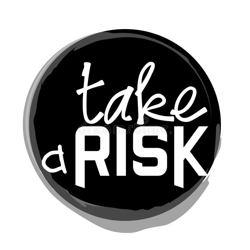Quotes poster. Take a risk stock vector. Illustration of icon - 96844248