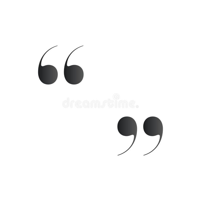 Quotation Mark Icon Set and a Square Frame with Shadow Stock Vector ...