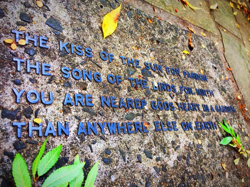 Quotes on the stone editorial photo. Image of engraved - 114469736