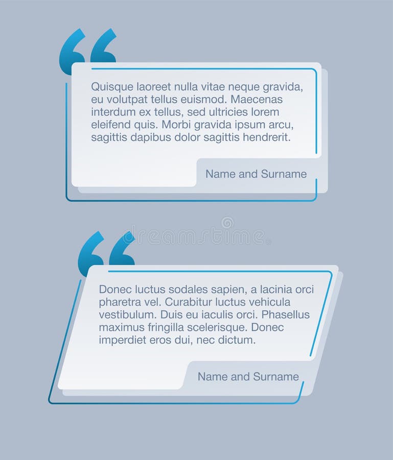 Quotes Template in Decorative Light Gray Frame Stock Vector ...