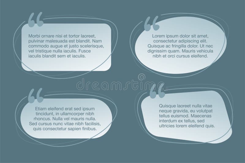 Quotes Template Set - Decorative Message Box Stock Vector ...