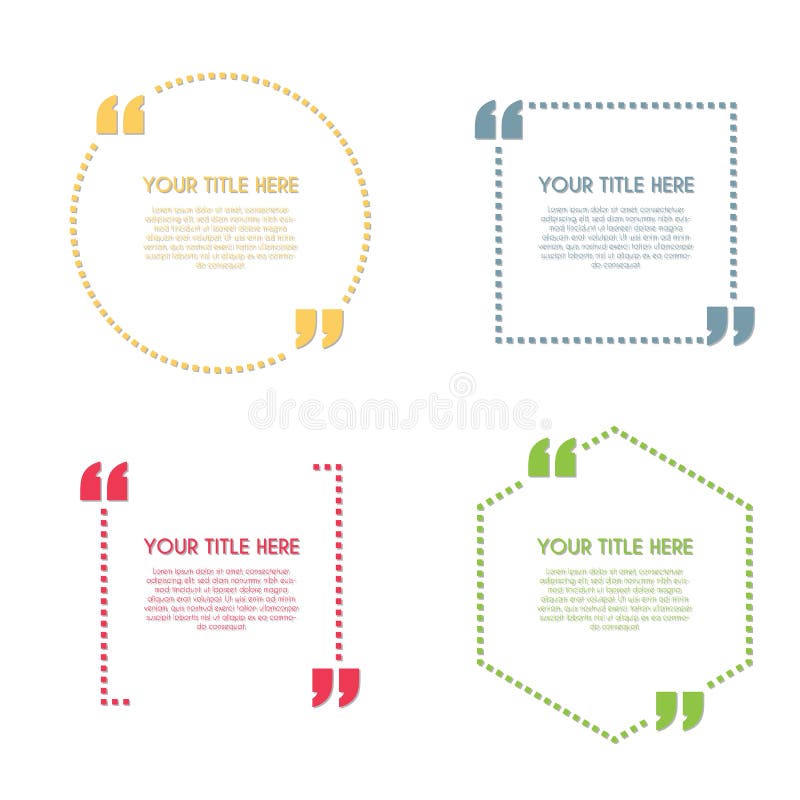 Quotes template stock vector. Illustration of mention - 69541391