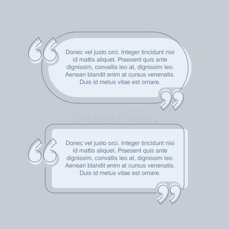 Quotes Template with Thin Line Quotation Marks Stock Vector ...