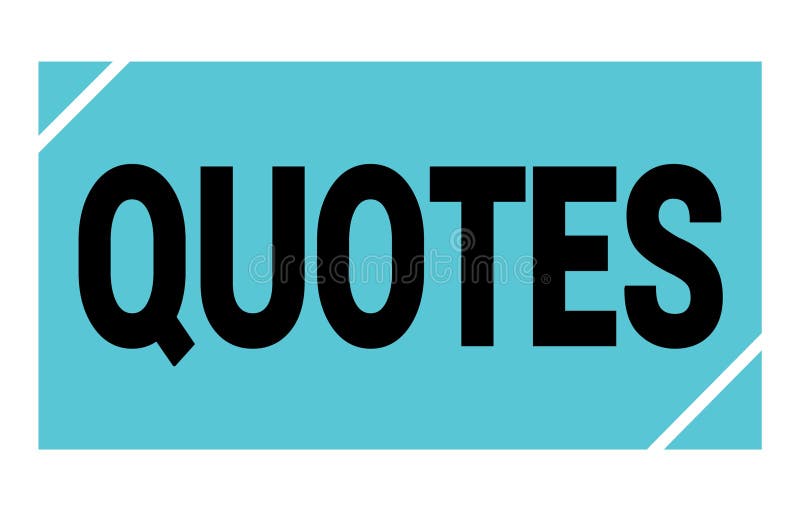 QUOTES Text Written on Blue-black Stamp Sign Stock Illustration ...