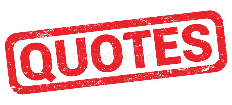 QUOTES Text Written on Red Rectangle Stamp Stock Illustration ...