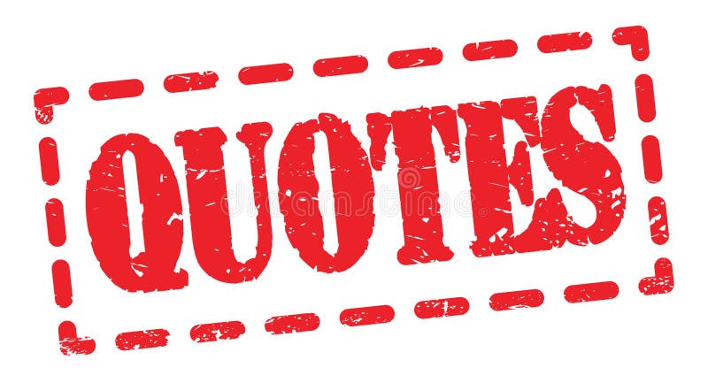 QUOTES Text Written on Red Stamp Sign Stock Illustration - Illustration ...