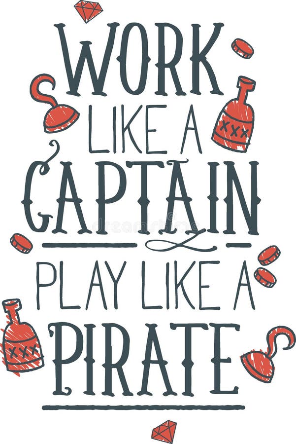 Quotes work like a captain stock vector. Illustration of check - 262089358