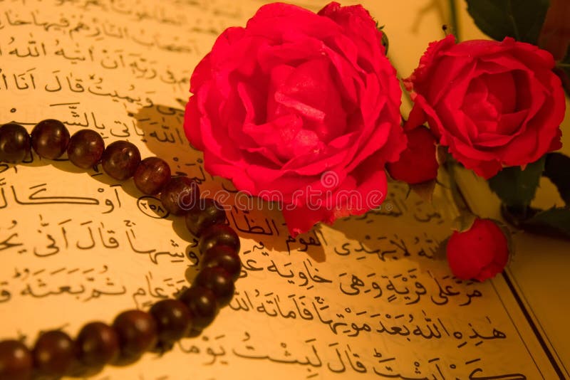 Quran stock photo. Image of page, islam, quran, roses - 9475248