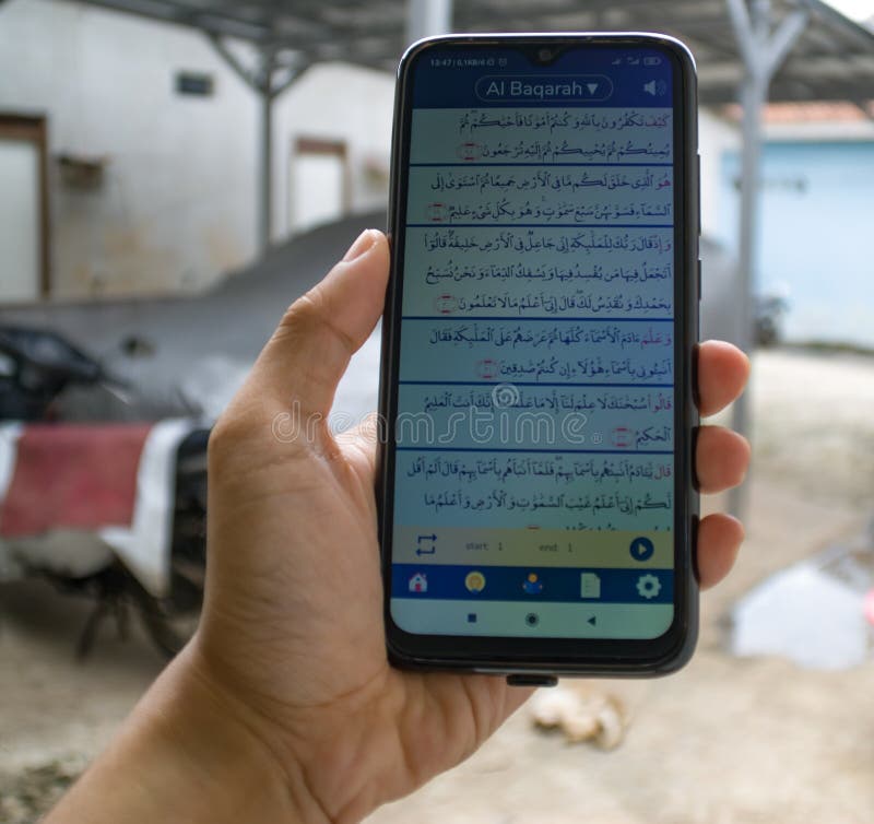 Quran Application on Smartphone Editorial Stock Image - Image of ...