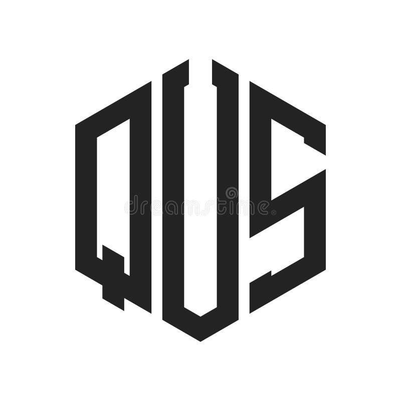 QUS Logo Design. Initial Letter QUS Monogram Logo Using Hexagon Shape ...