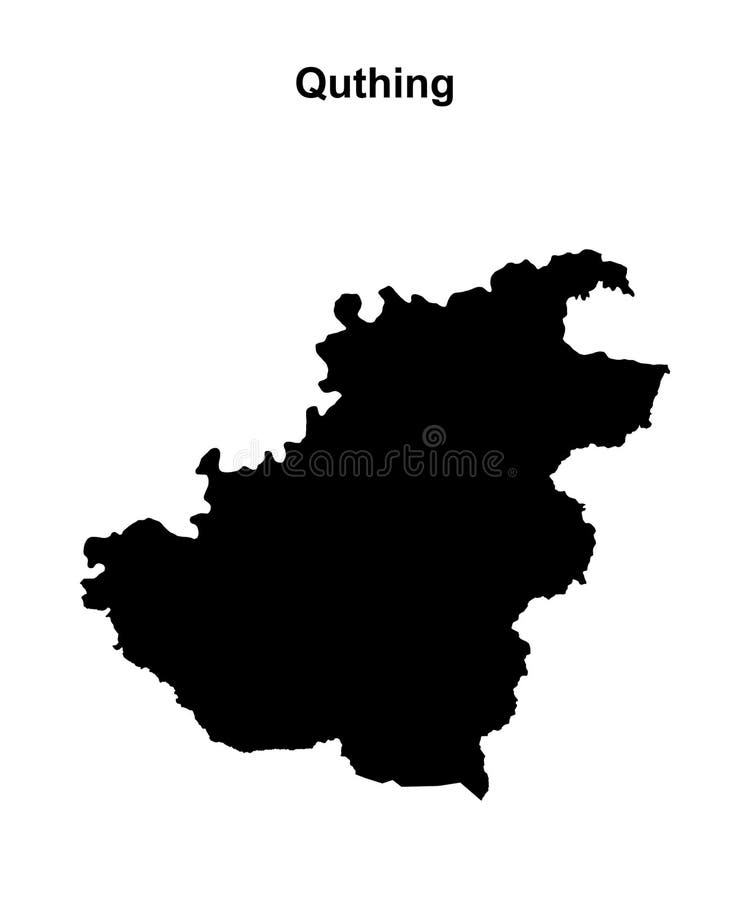Quthing outline map stock vector. Illustration of district - 360474353