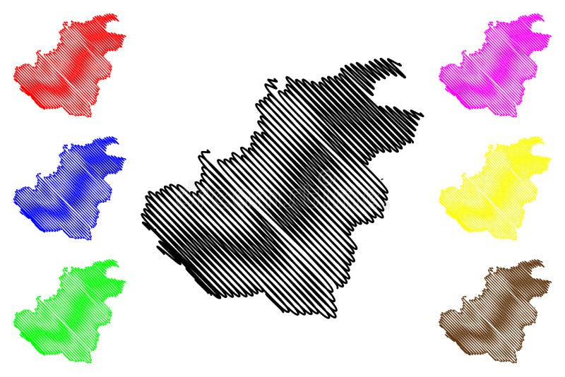 Quthing District Districts of Lesotho, Kingdom of Lesotho Map Vector ...